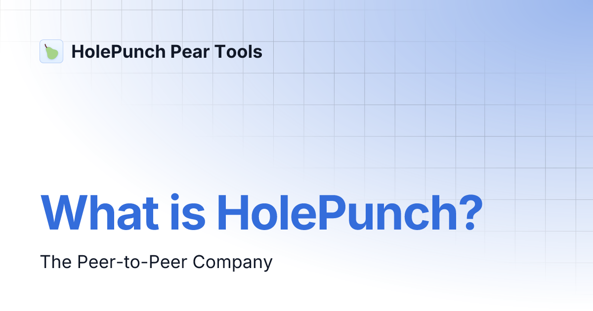 What is HolePunch? | HolePunch Pear Tools